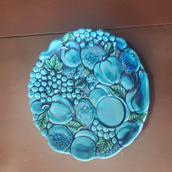 Inarco | Accents | Vintage Inarco Blue Fruit Plate | Poshmark
